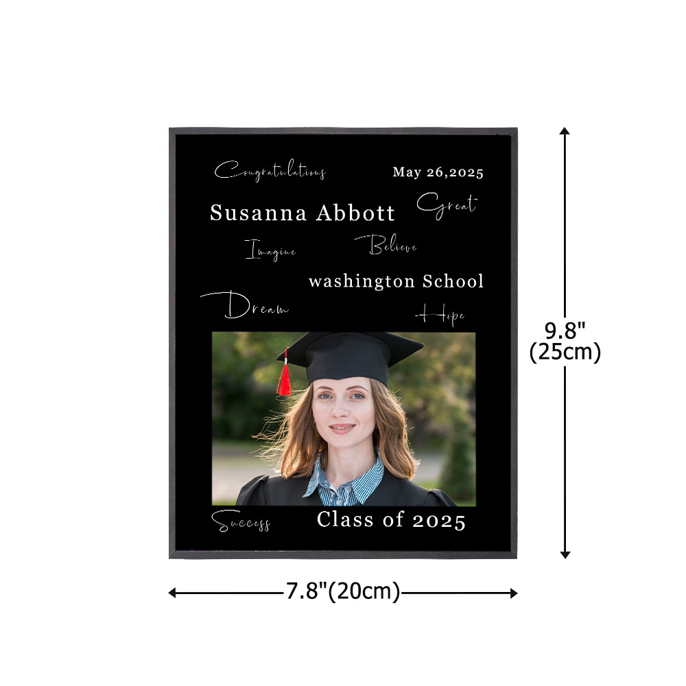 Personalized Congratulation Graduation Photo Frame with Photo and Name ...