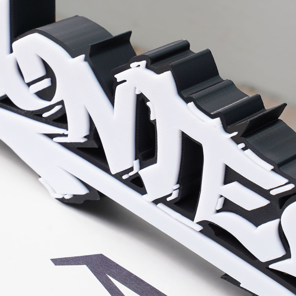 Personalized Multicolor 3D Printed Graffiti Name Plate Office Desk ...