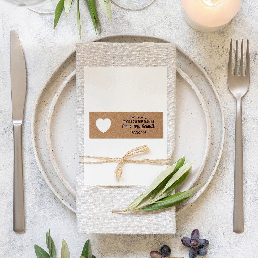 Personalized Thank You For Sharing Our First Meal Tag Set for Table ...