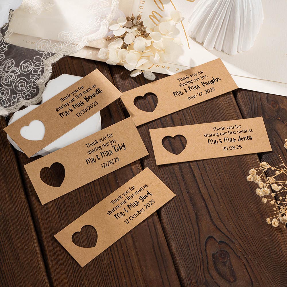Personalized Thank You For Sharing Our First Meal Tag Set for Table ...