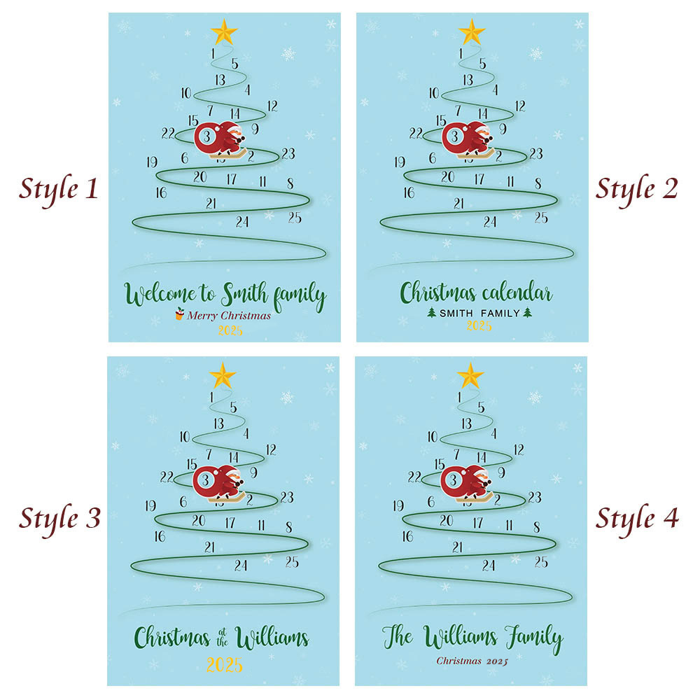 Custom Countdown to Christmas Advent Calendar 2023 - CALLIE
