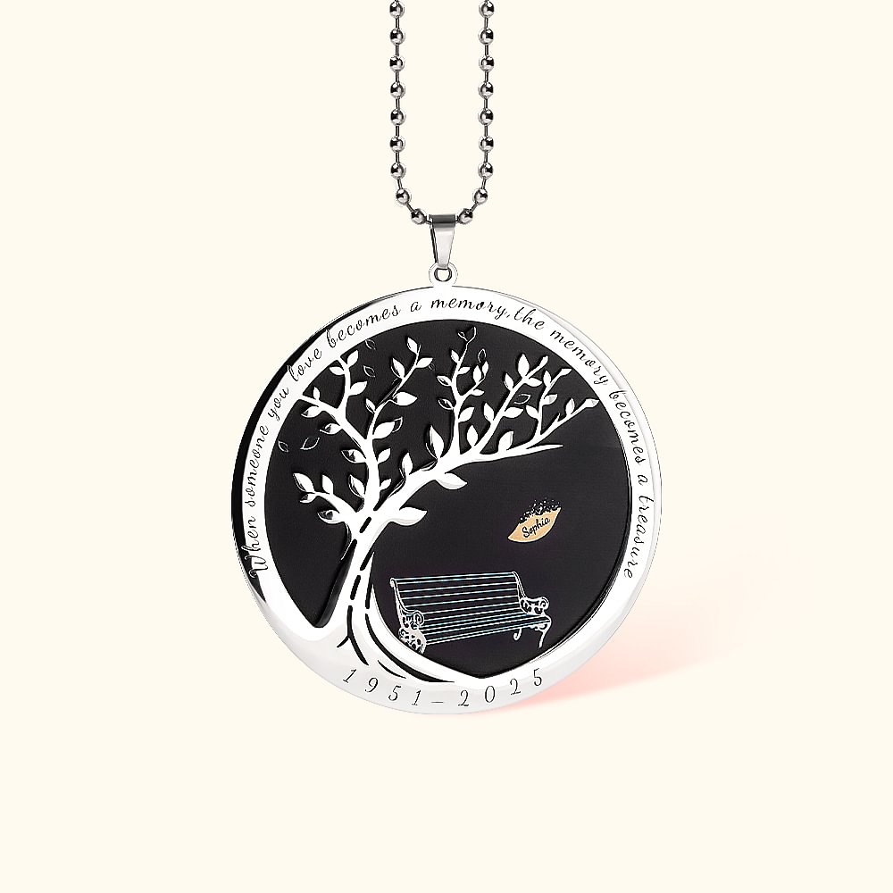 Personalized Memorial Tree Bench Charm Commemorative Pendant Decorative ...