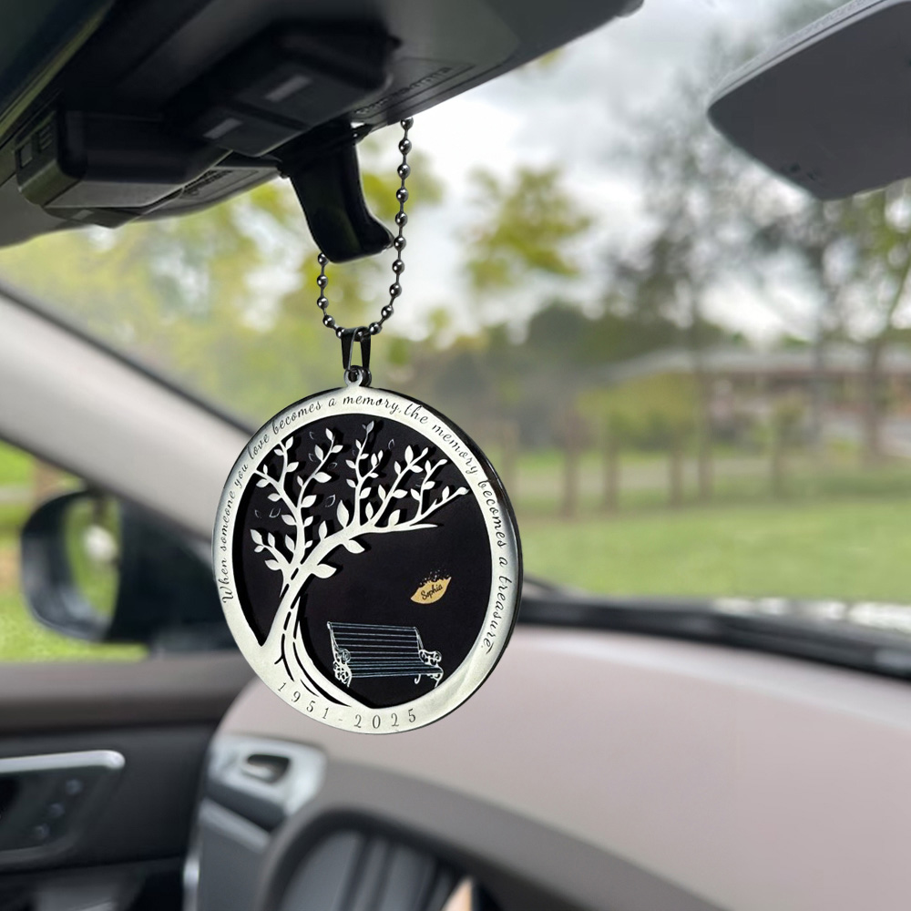 Personalized Memorial Tree Bench Charm Commemorative Pendant Decorative ...