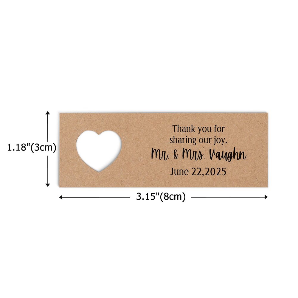 Personalized Thank You For Sharing Our First Meal Tag Set for Table ...