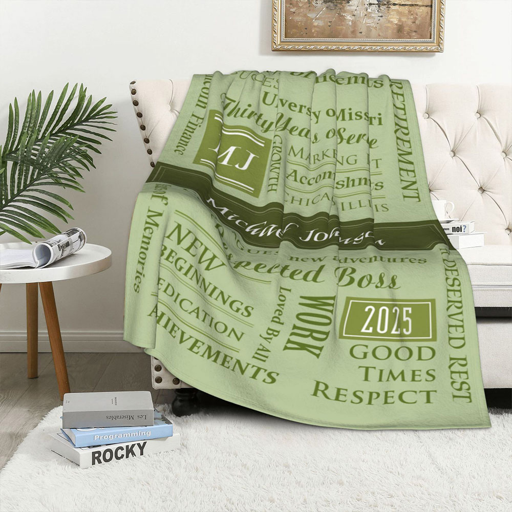 Personalized Best Achievement Super Soft Retirement Blanket Happy ...