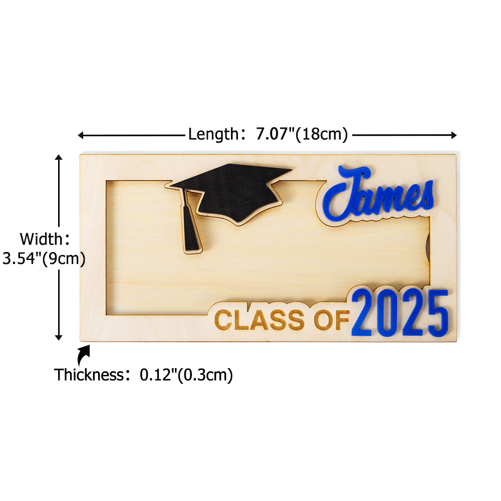 Personalized Graduation Cap Wooden Money Holder with Name Funny Cash ...