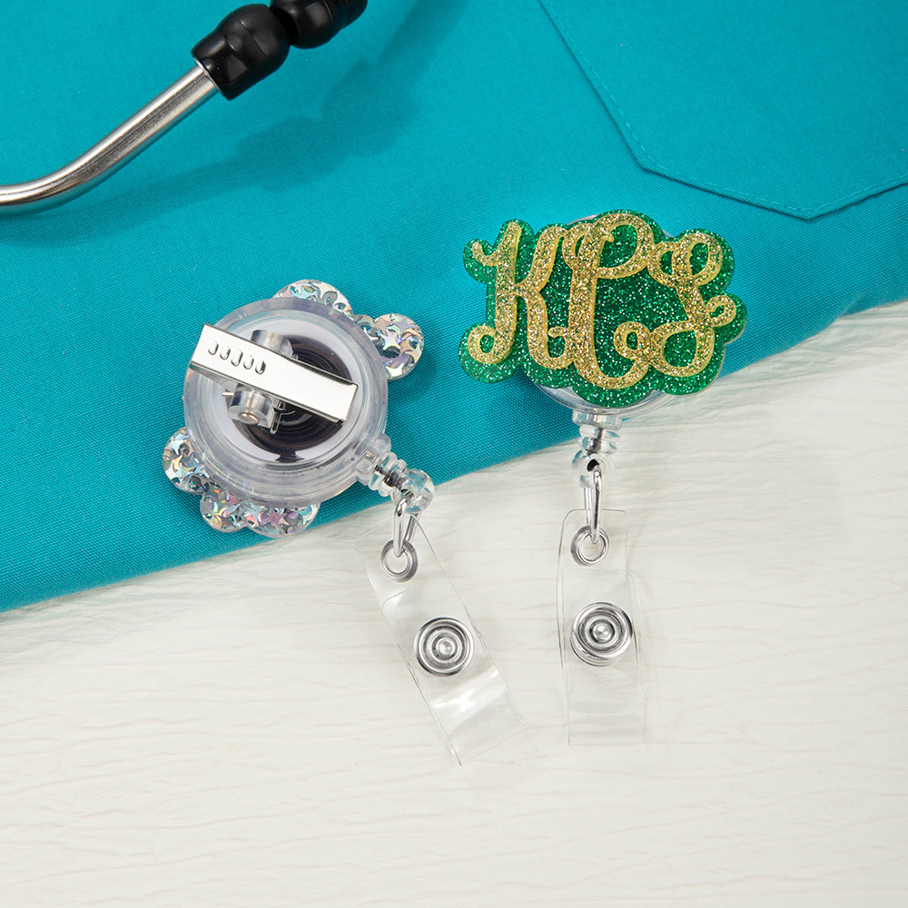 Personalised Acrylic Monogram Badge Reel Medical Birthday Appreciation ...