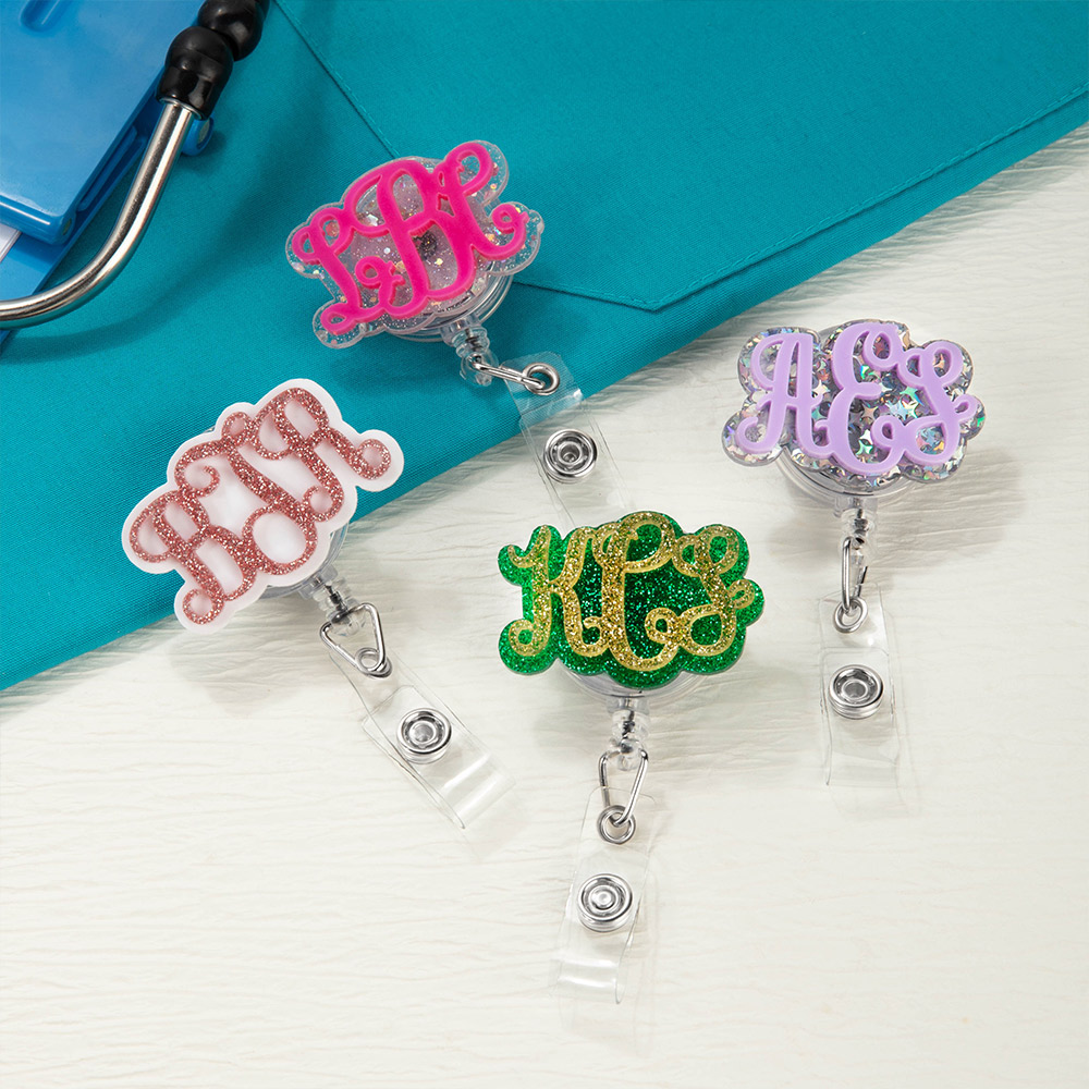 Personalised Acrylic Monogram Badge Reel Medical Birthday Appreciation ...