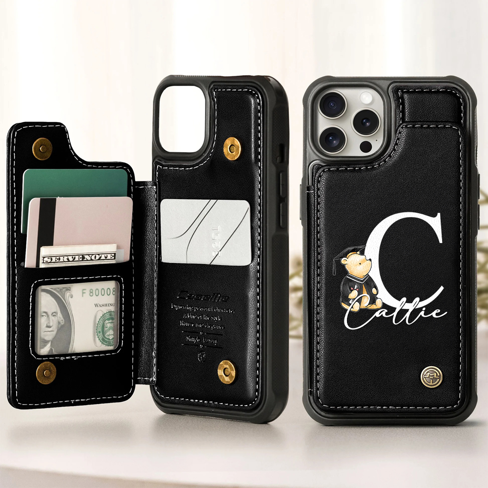 Personalized Classic Winnie the Pooh Leather Flip Wallet Phone Case ...