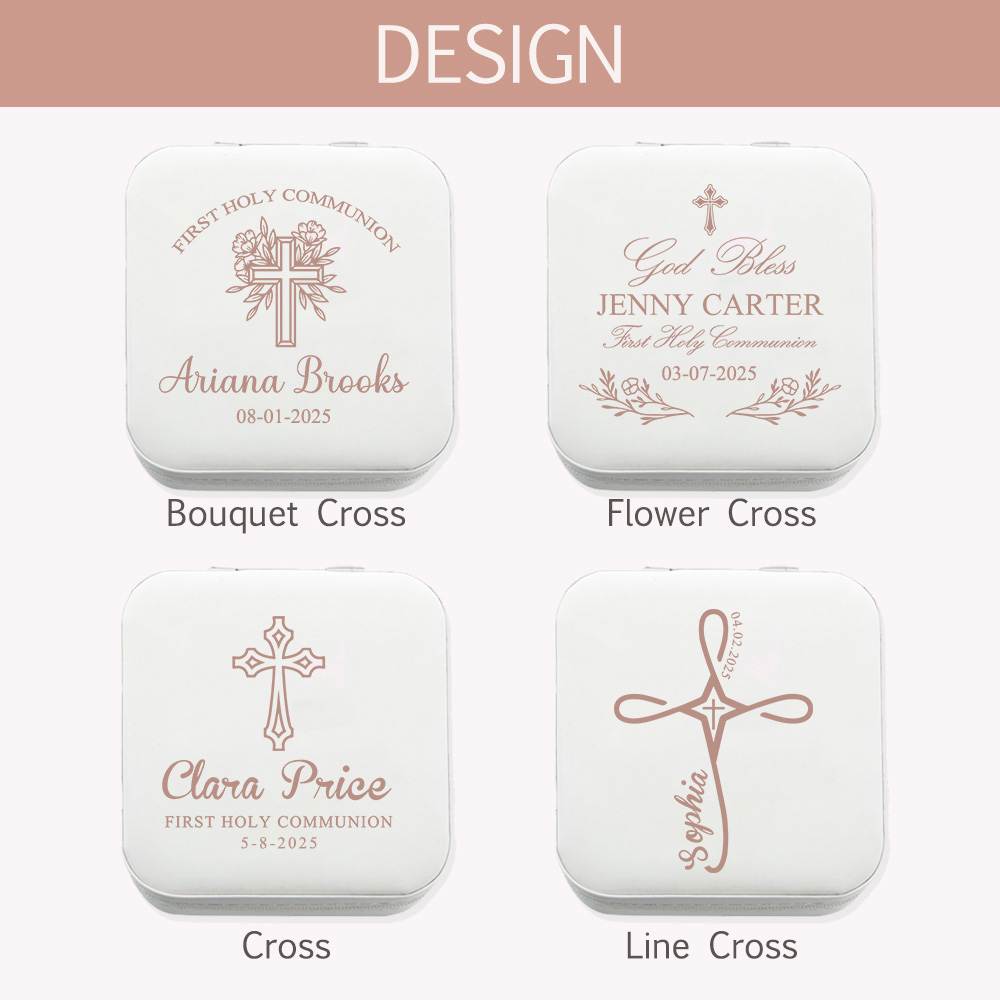 Personalized First Holy Communion Leather Jewelry Box with Name and ...