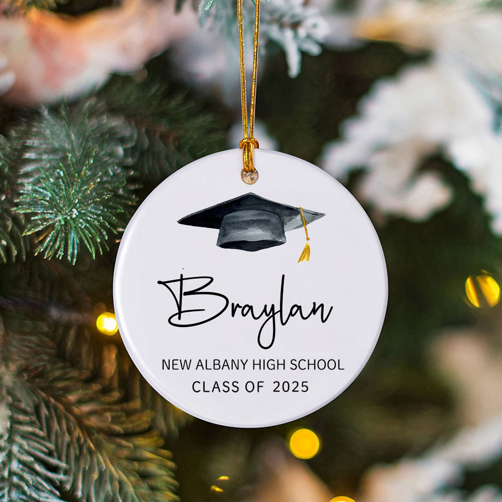 Personalized Graduation Cap Ornament with Name Tree Decor Class of 2025 ...