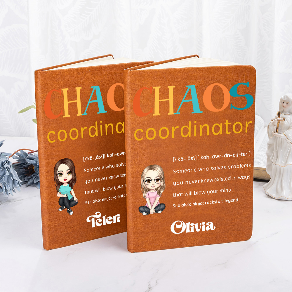 Personalized Chaos Coordinator Cartoon Character A5 Leather Cover ...