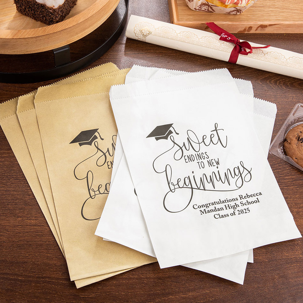 Personalized Grad Cap Smart Cookie Food-Grade Paper Treat Bags with ...