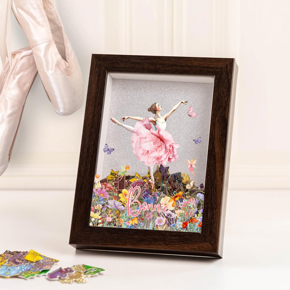 Personalized Ballet Girl Wooden Shadow Box Photo Frame Competition Pin ...