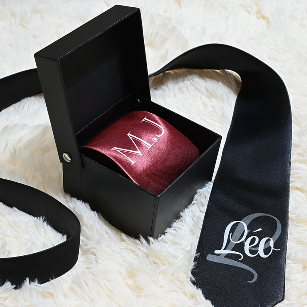 Personalized Multicolor Monogram Tie with Initial and Name Anniversary ...