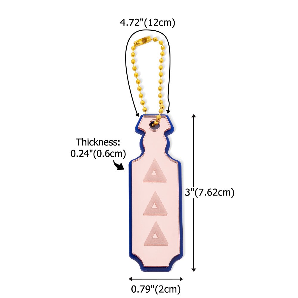 Personalized Greek Paddle Mirror Acrylic Keychain Fraternity Sorority ...
