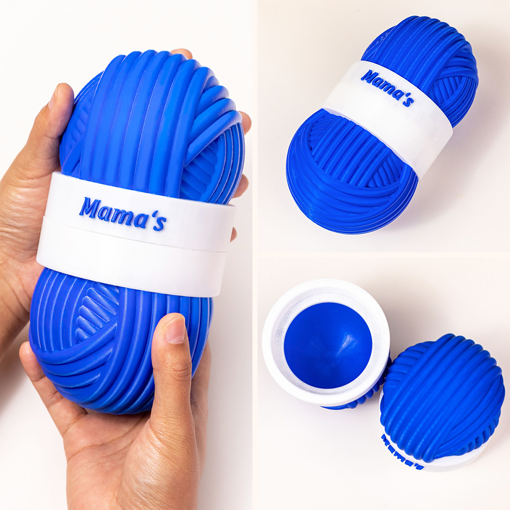 Personalized Multicolor Yarn Ball Shaped Crochet Container with Name ...