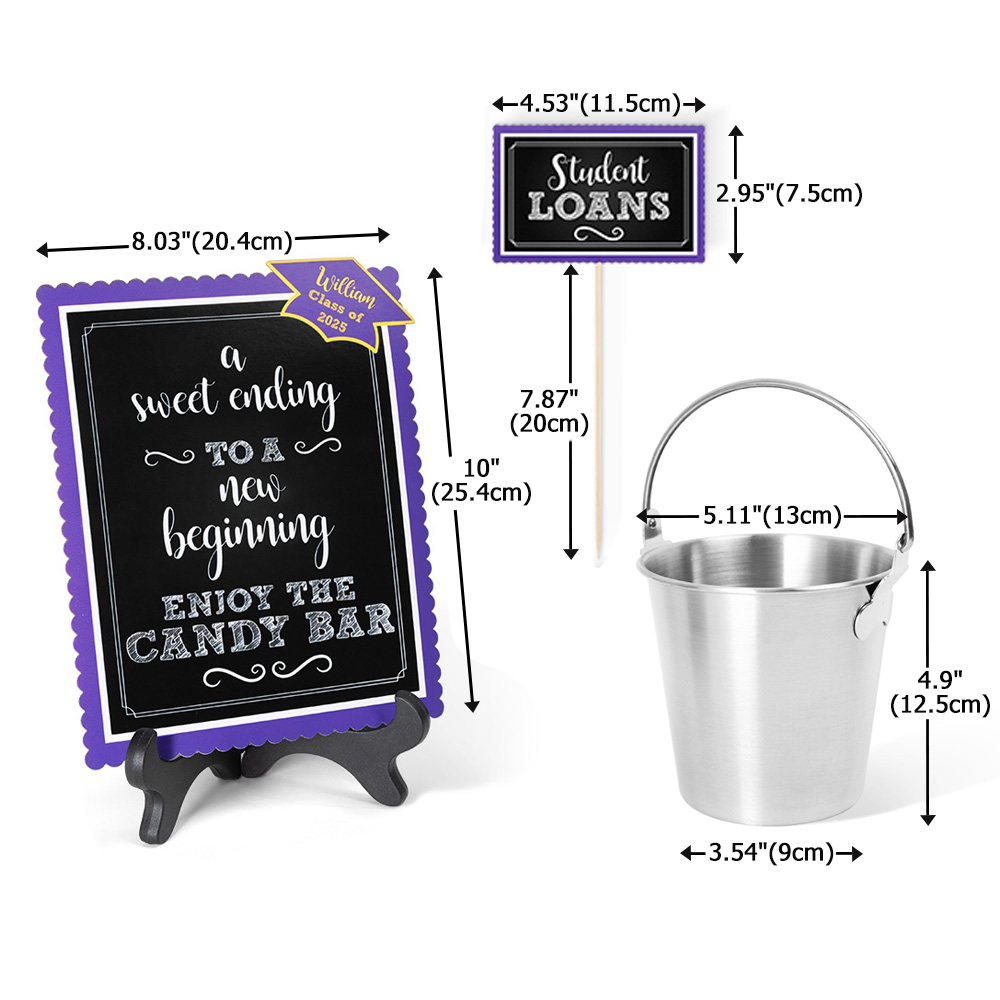 Personalized School Colors Snack Dessert Buffet Labels Set of 16 with ...