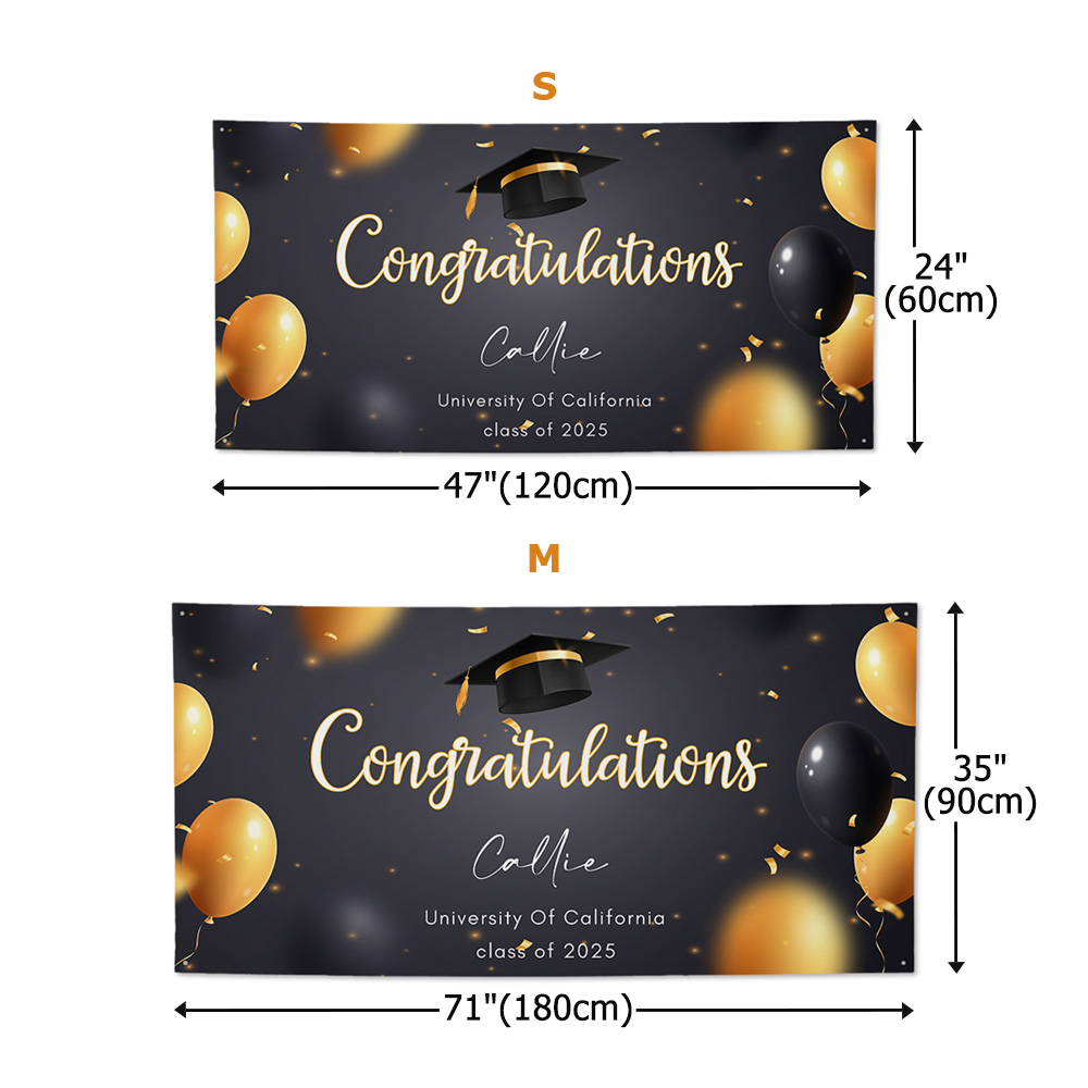 Personalized Congratulations Bachelor Hat Banner with Name Class of ...