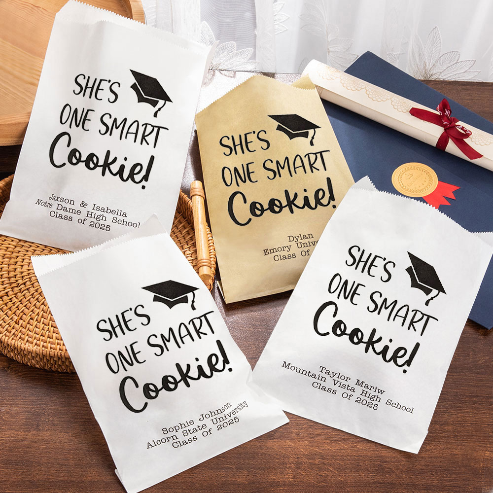 Personalized Sweet Smart Cookie Food-Grade Paper Treat Bags with Name ...