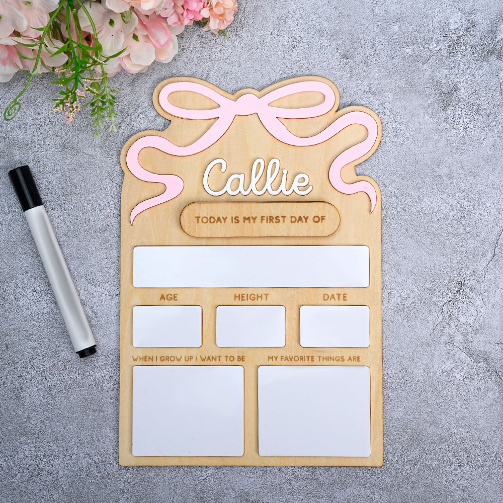 Personalized Bow Design Interchangeable Today Is My First Last Day Of ...