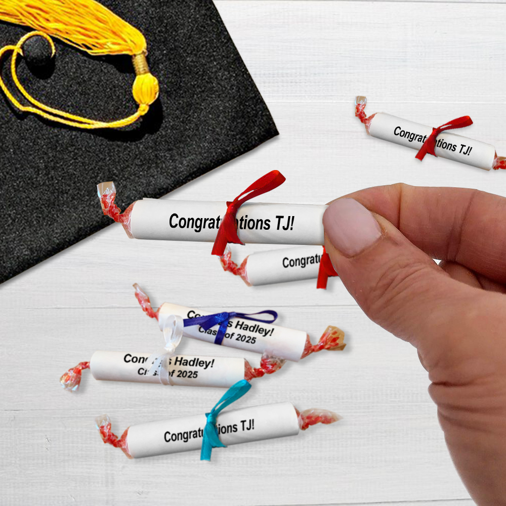 Personalized Diploma Design Graduation Set of 20 Candy Wrappers with ...