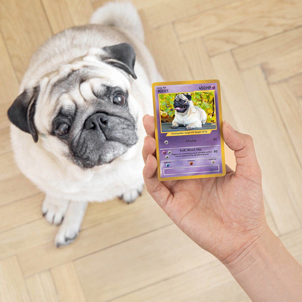 Personalised Funny Glitter Classic TCG Poke Card with Photo and ...