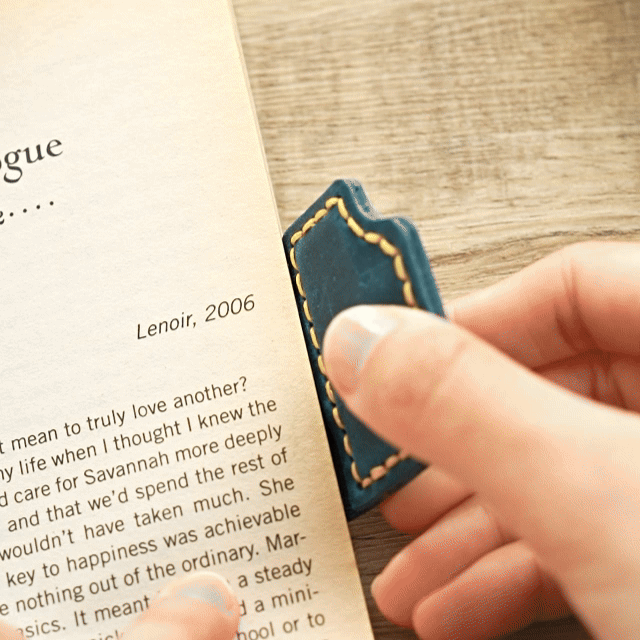 Personalized Engraved Name Magnetic Leather Bookmark Clip with Pen ...