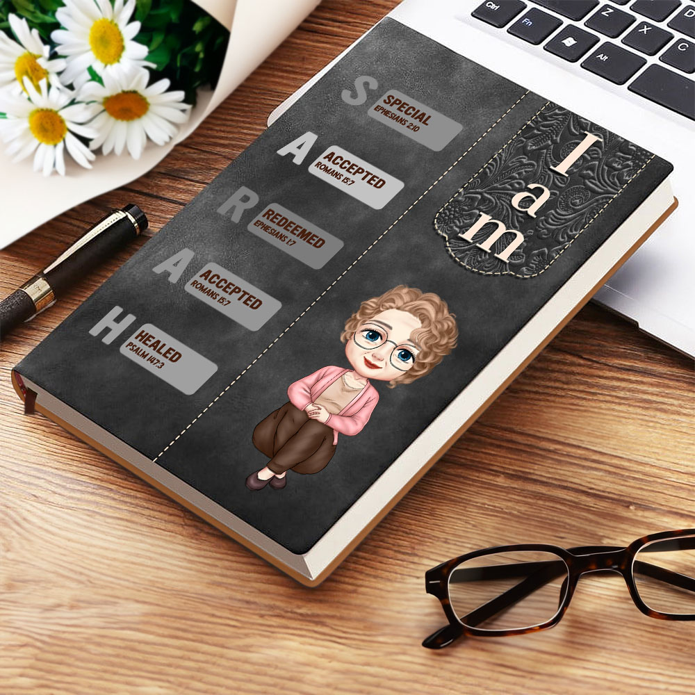 Personalized Retro Bible Verse Cartoon Character A5 Notebook with 100 ...