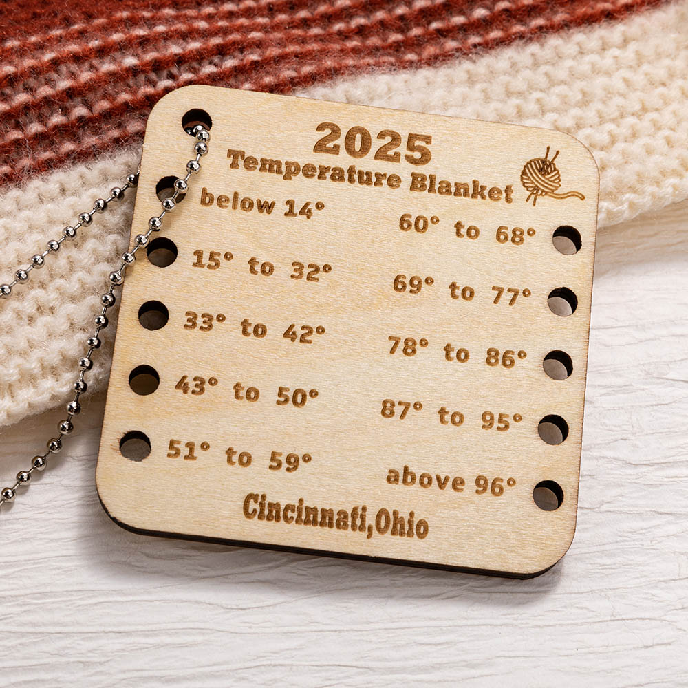Personalized Location Temperature Blanket Design Color Chart with Bead ...