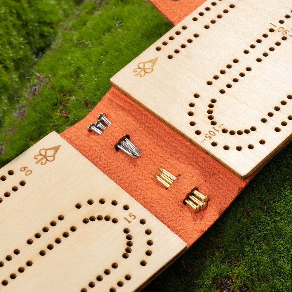 Personalized Portable Engraved Name Cribbage Board with Metal Pegs ...