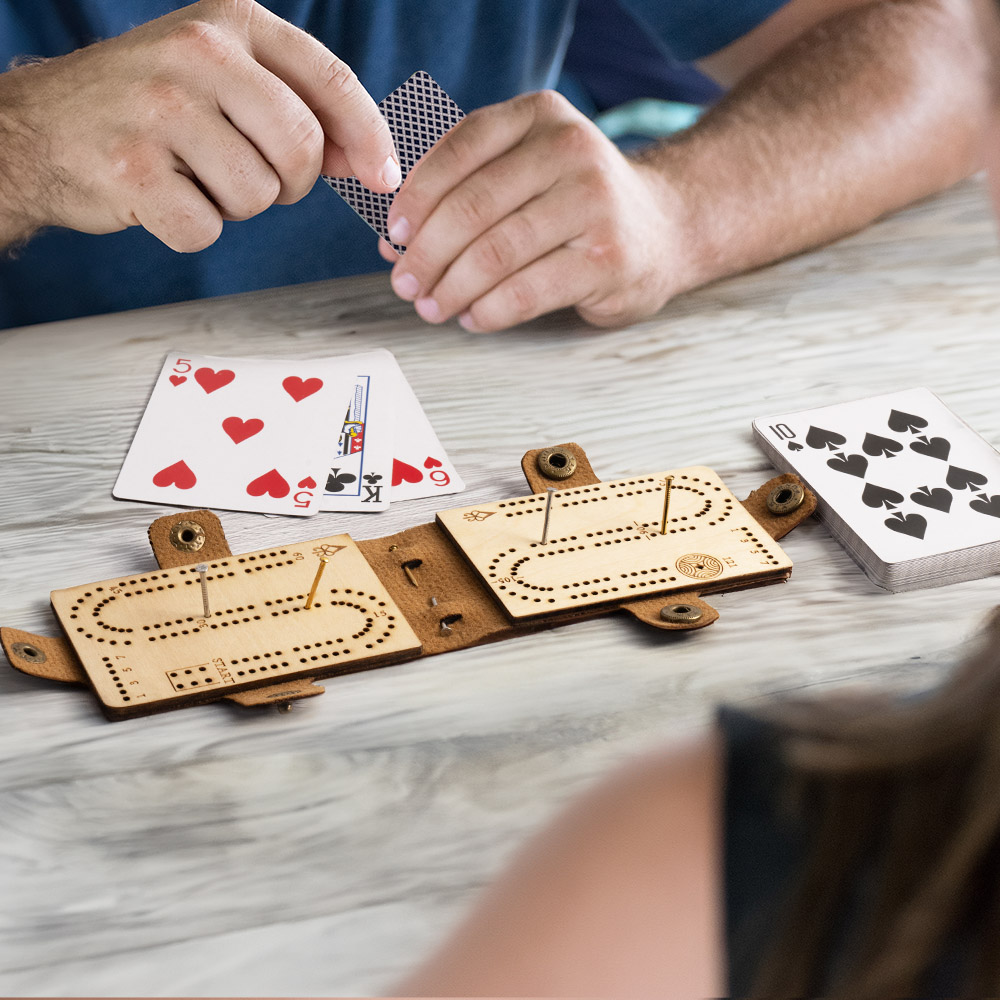 Personalized Portable Engraved Name Cribbage Board with Metal Pegs ...
