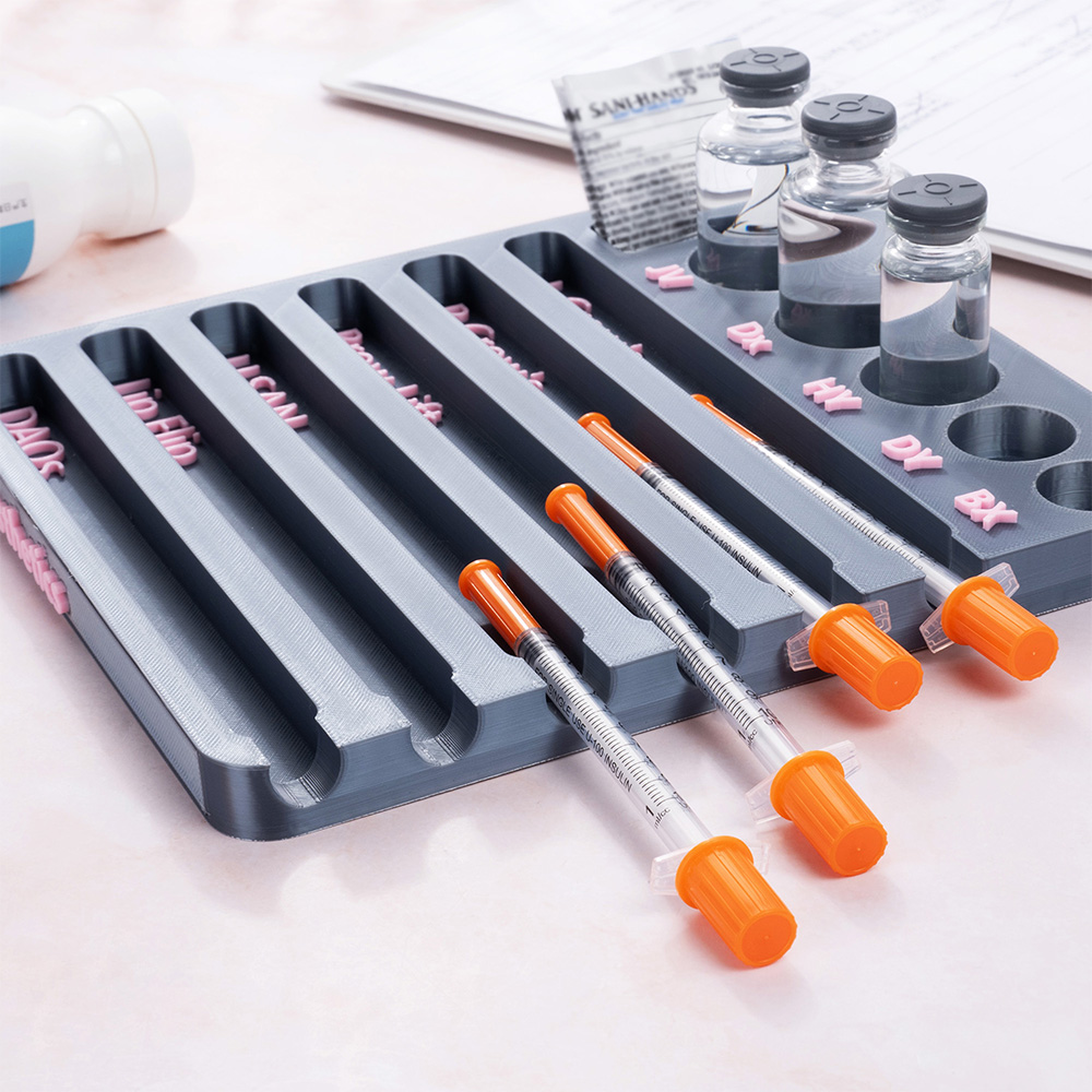 Personalized Marking Multi-groove Syringe Organizer Tray Portable ...