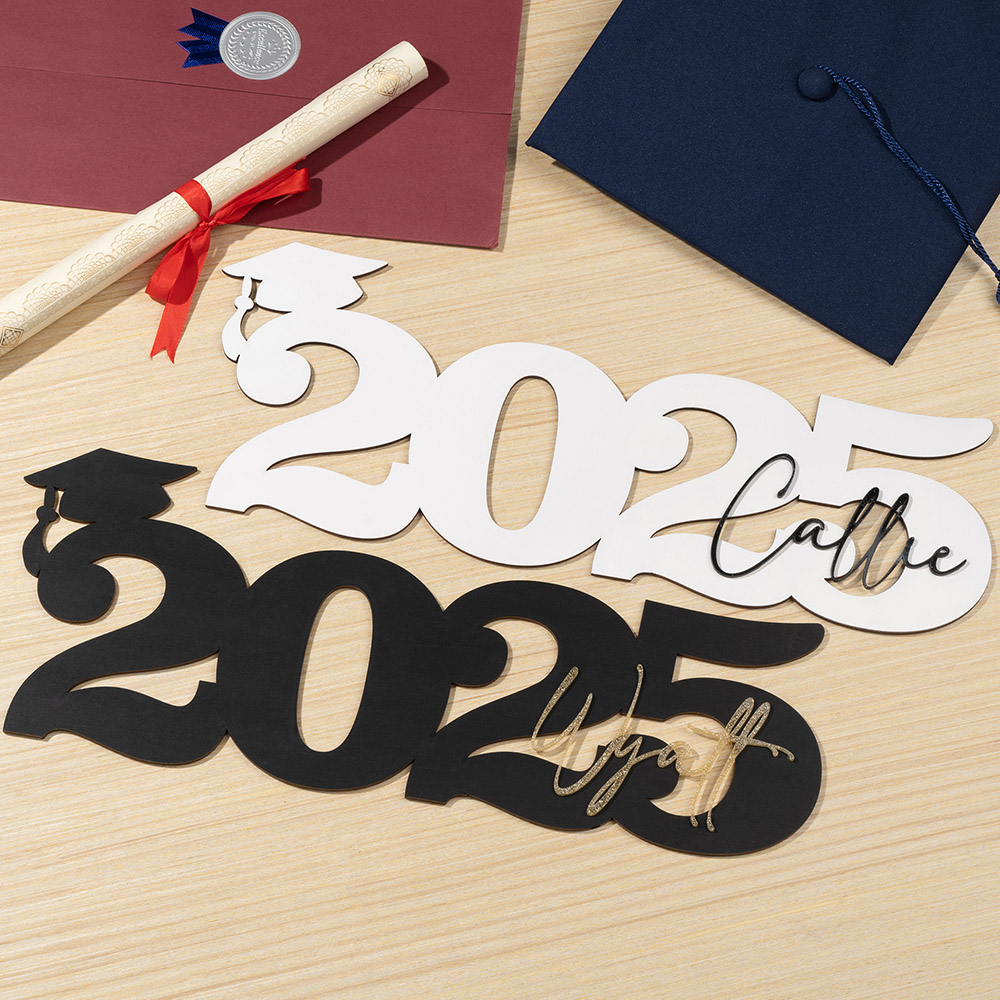 Personalized Class of 2025 Wood Name Sign Graduation Party Decor Photo ...