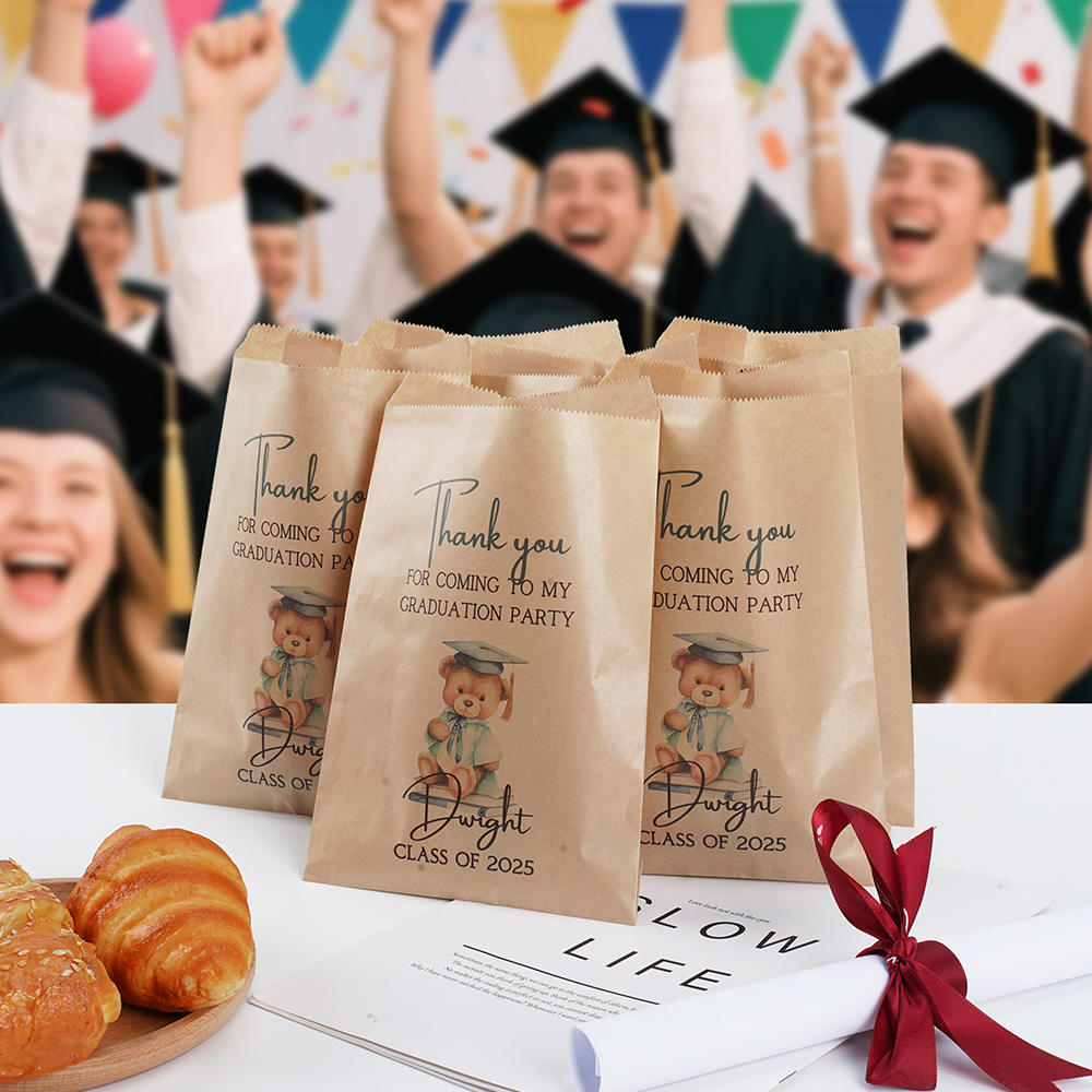 Personalisierte niedliche Grad Cap Teddybär Food-Grade Papier behandeln ...