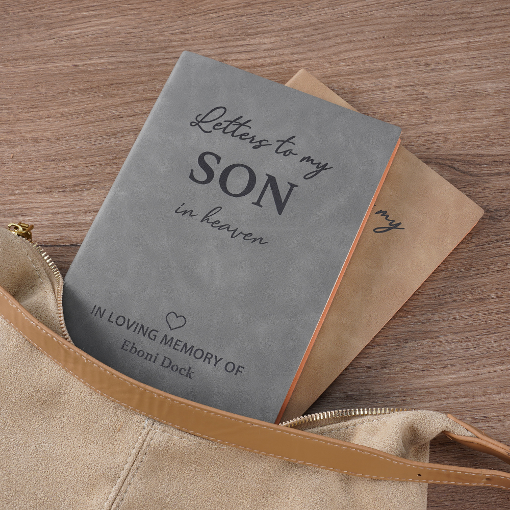 Personalized Letters To In Heaven Leather Notebook with Appellation and ...