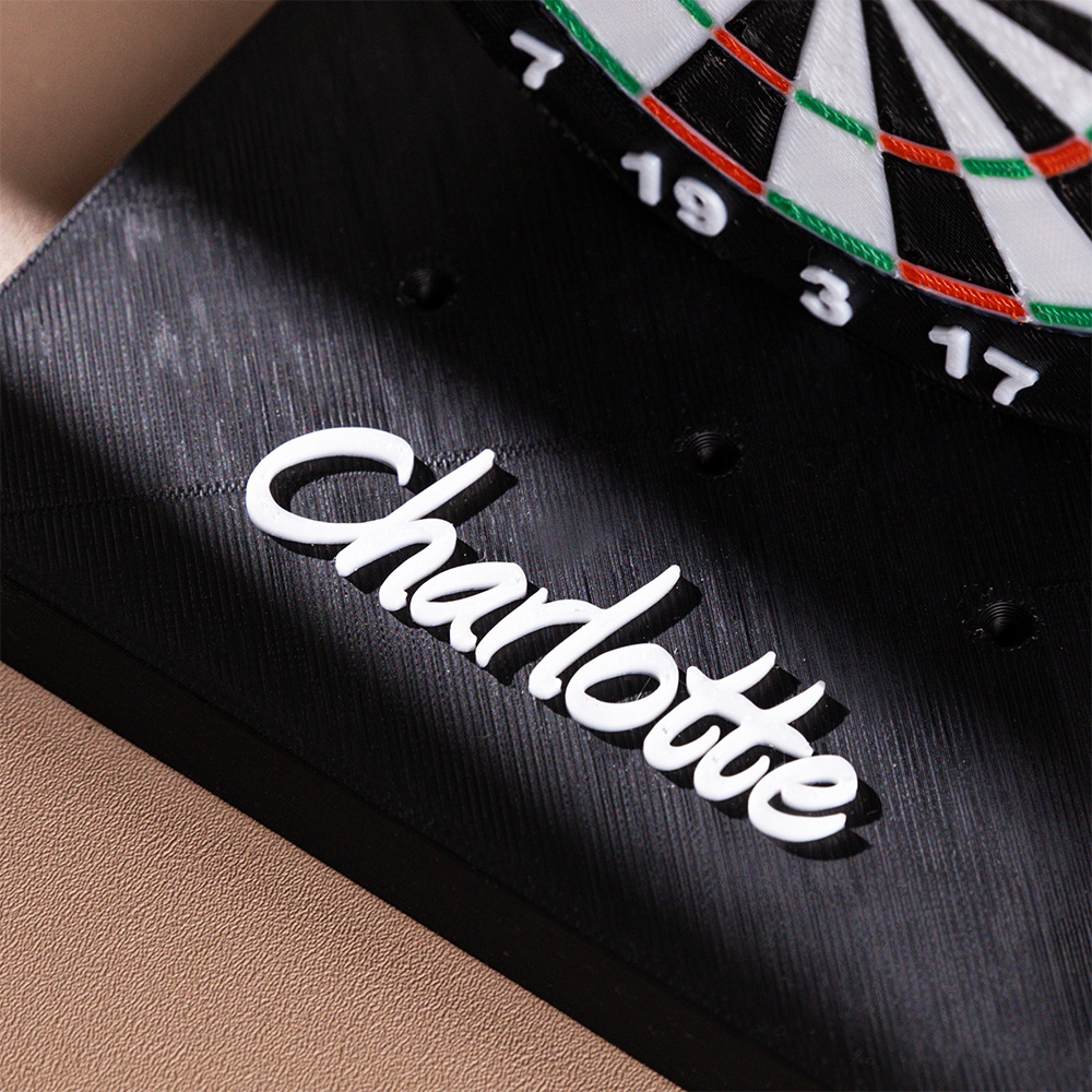 Personalised 3D Printed Dartboard Pattern Dart Holder with Text and ...