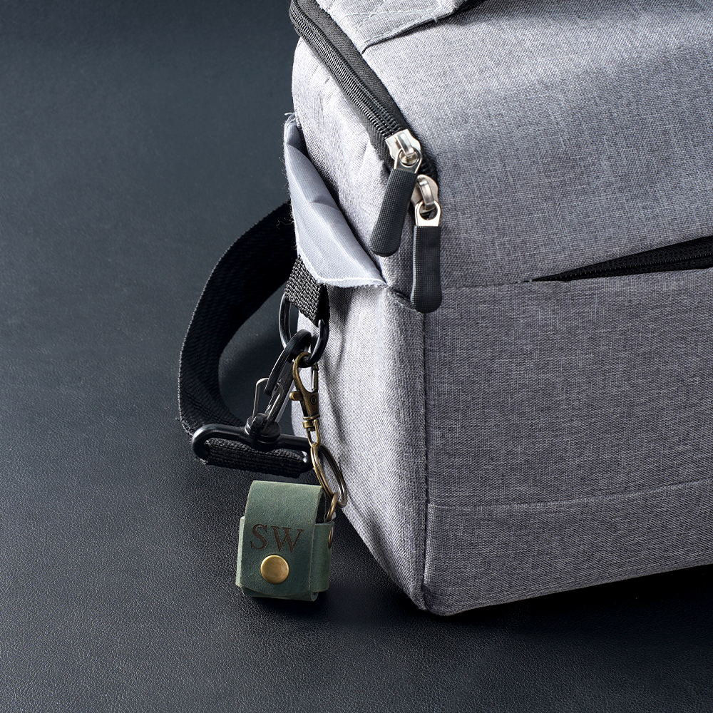 Personalized Mini Portable Genuine Leather SD Card Holder Storage Bag ...