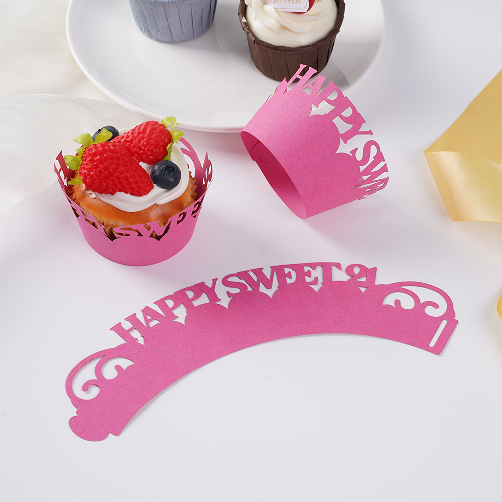 Personalised Multicolor Cupcake Wrappers with Text 12 Pcs Birthday ...