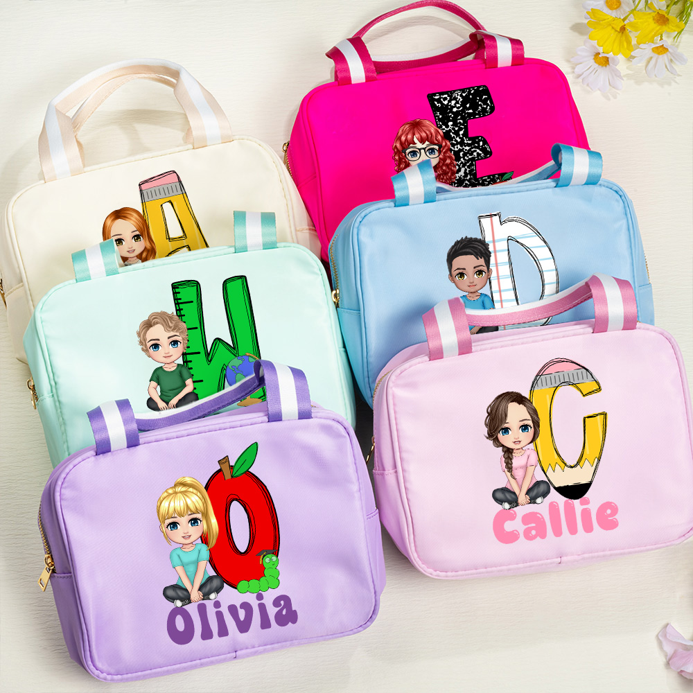 Personalised Multicolour Cartoon Character Insulated Lunch Bag with ...