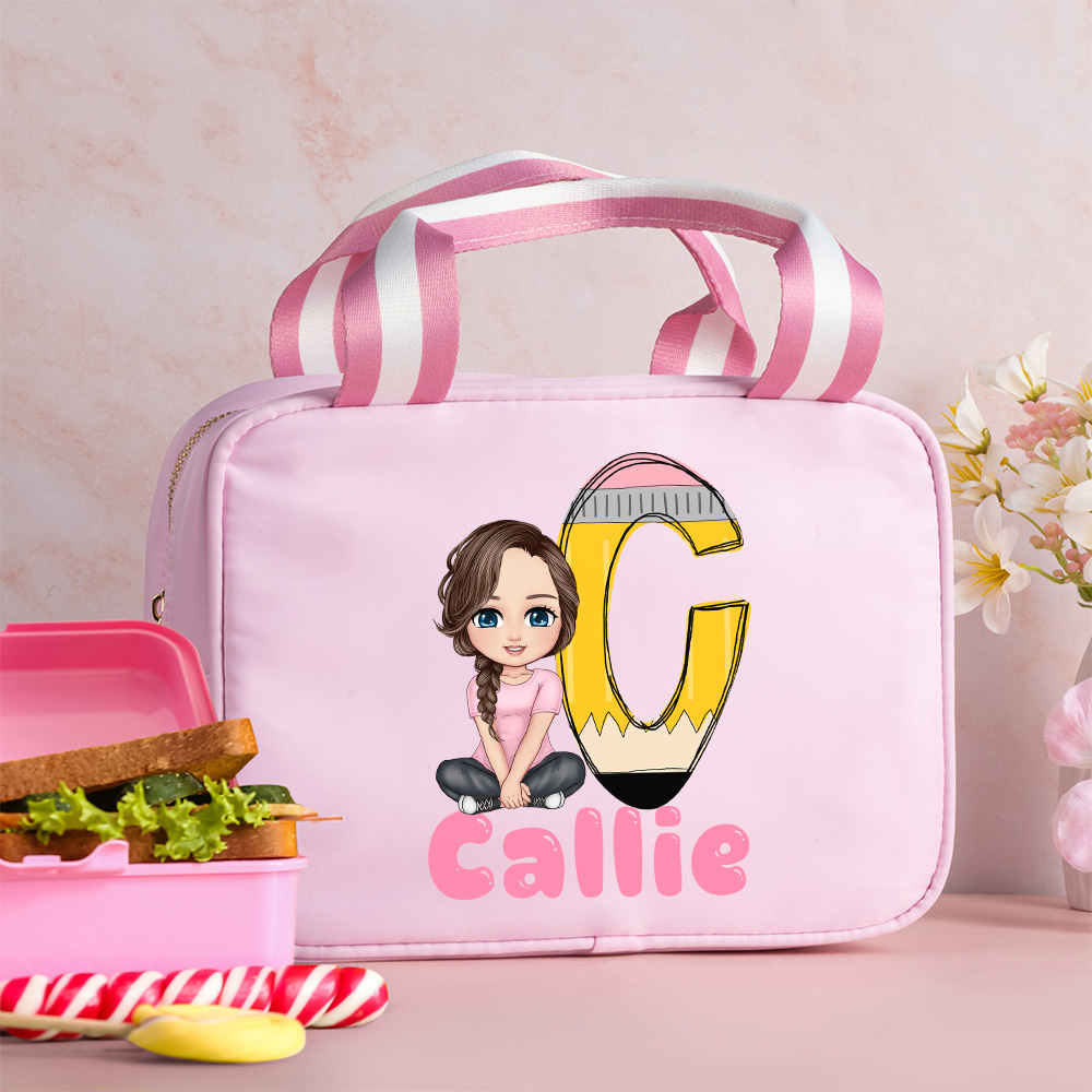 Personalised Multicolour Cartoon Character Insulated Lunch Bag with ...