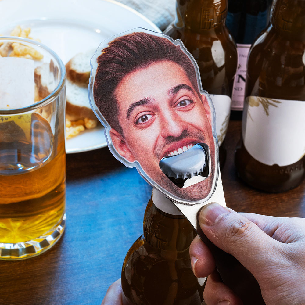Personalized Funny Avatar Face Photo Bottle Opener with Magnet Fridge ...