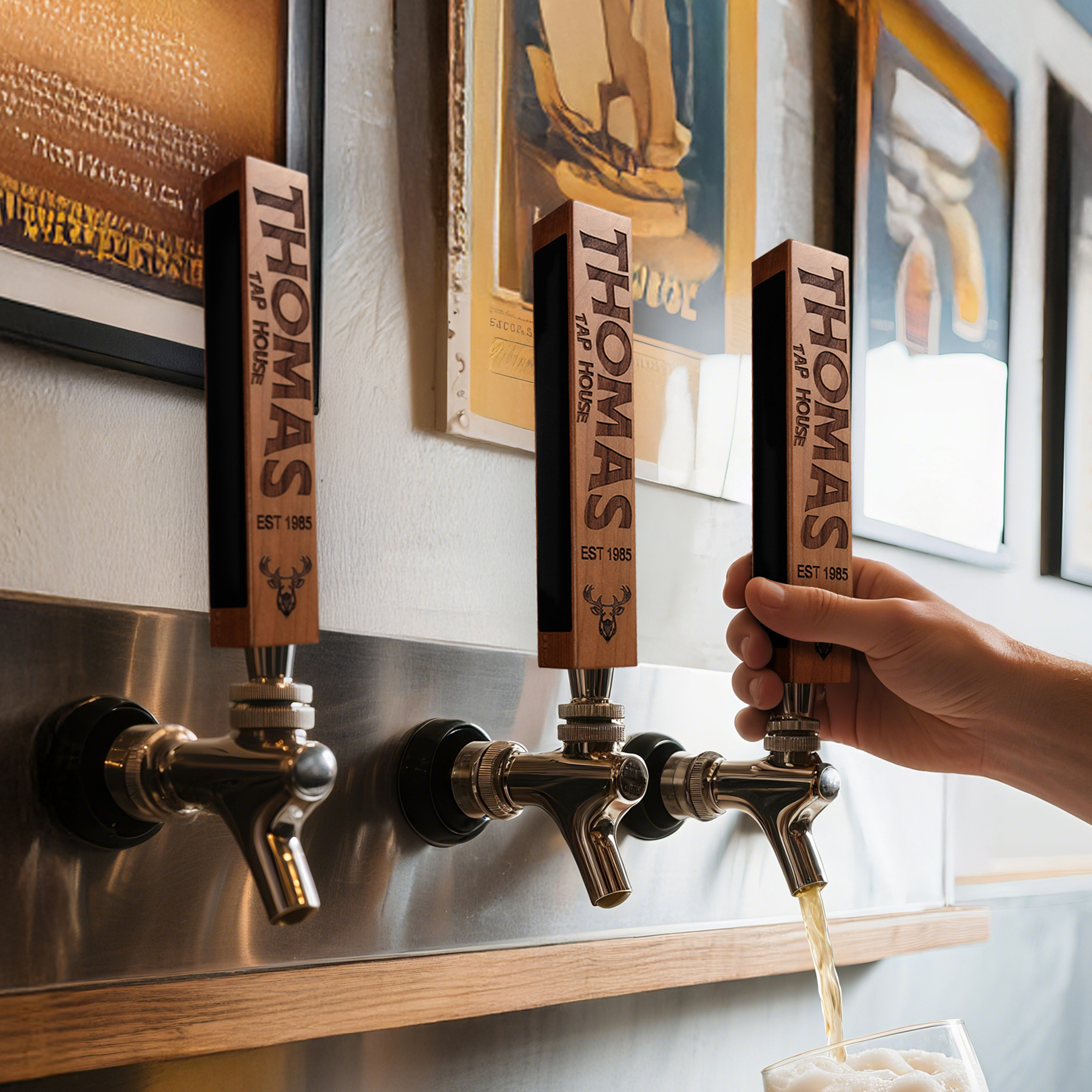 Gift for Dad Custom Engraved Beer & Keg Tap Handle - CALLIE