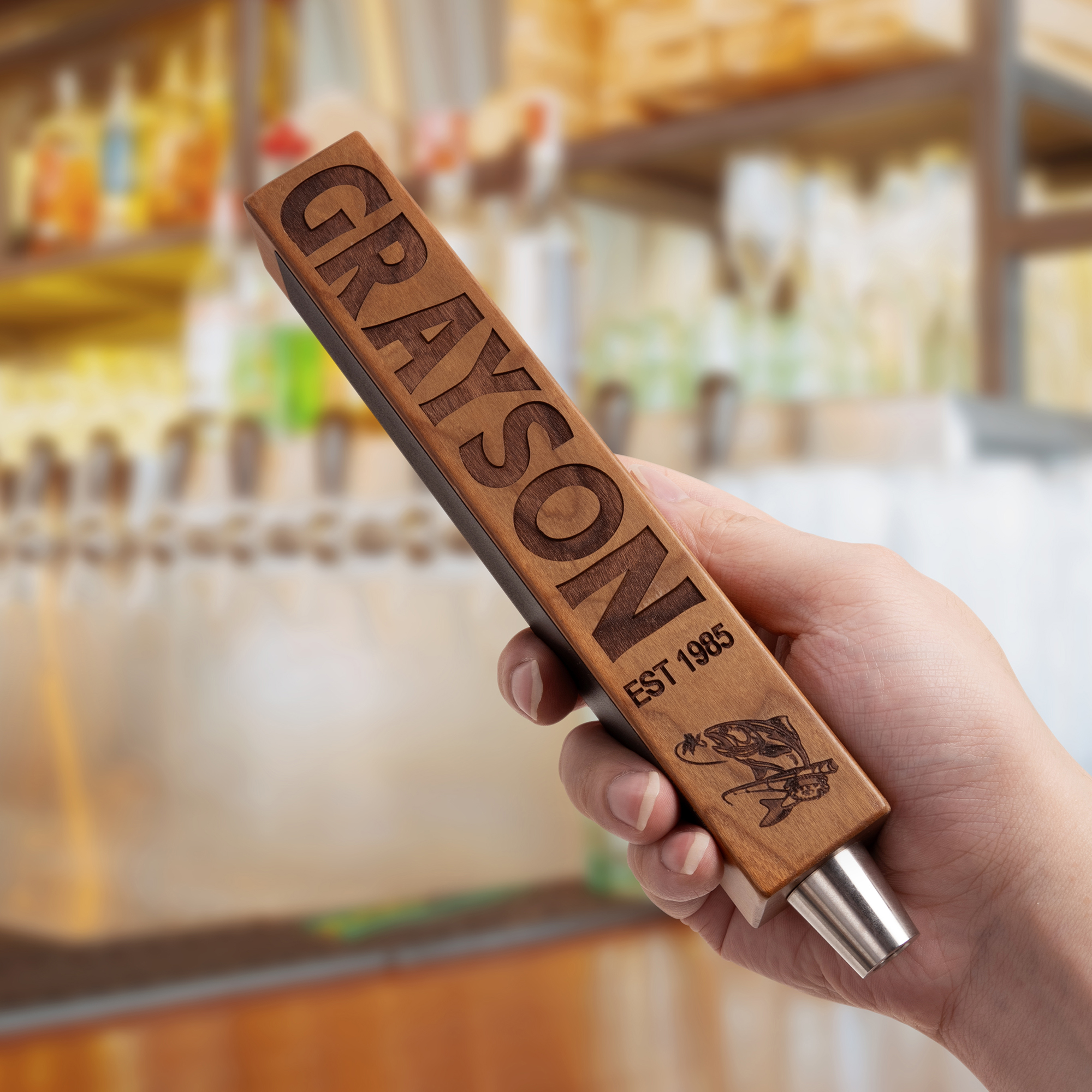 Gift for Dad Custom Engraved Beer & Keg Tap Handle - CALLIE