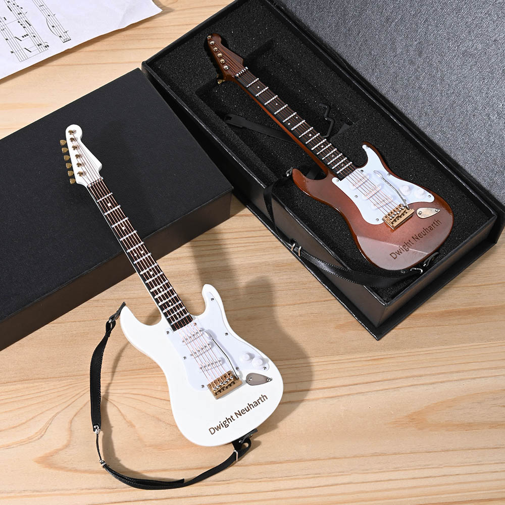 Personalized Mini Electric Guitar with Strap Engraved Name Multicolor ...