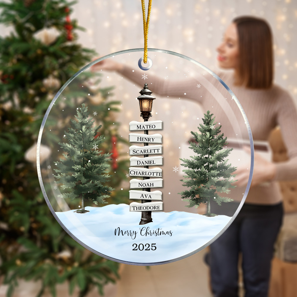 Personalised Vintage Lamp Post Sign Acrylic Hanging Ornament with Name ...