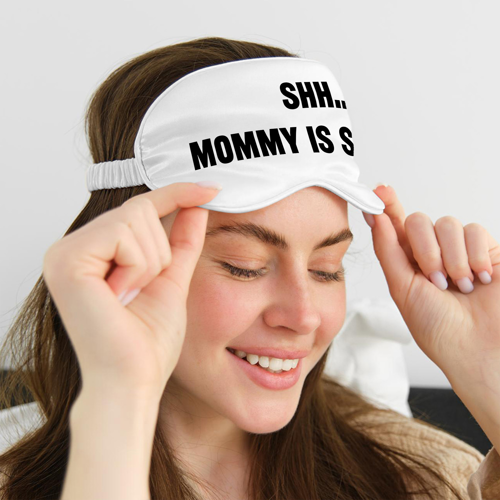 Personalized Flirty Romantic Silk Sleep Eyes Mask with Text and Pouch ...