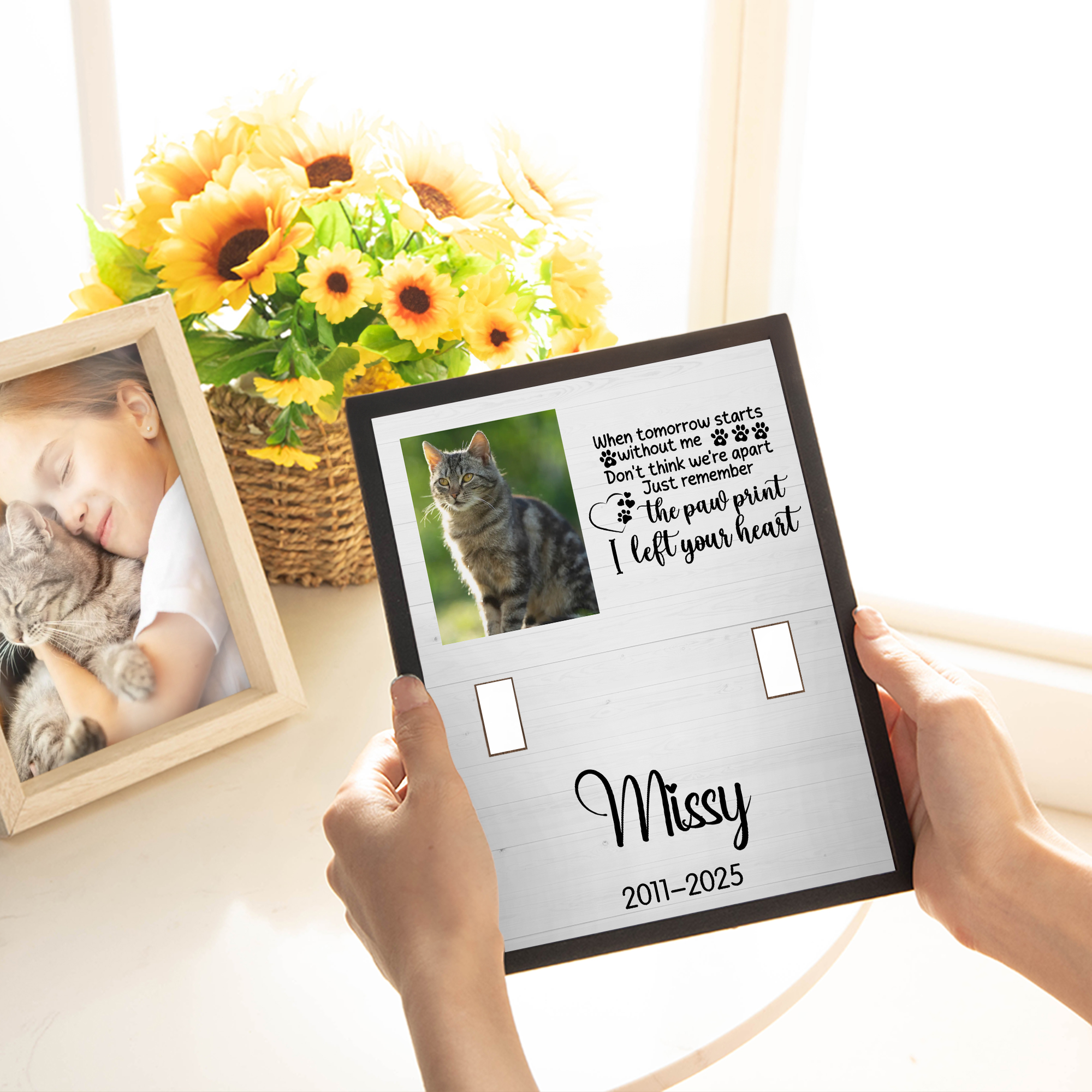 Personalized I Love You Forever Pet Photo Design Wooden Collar Frame ...