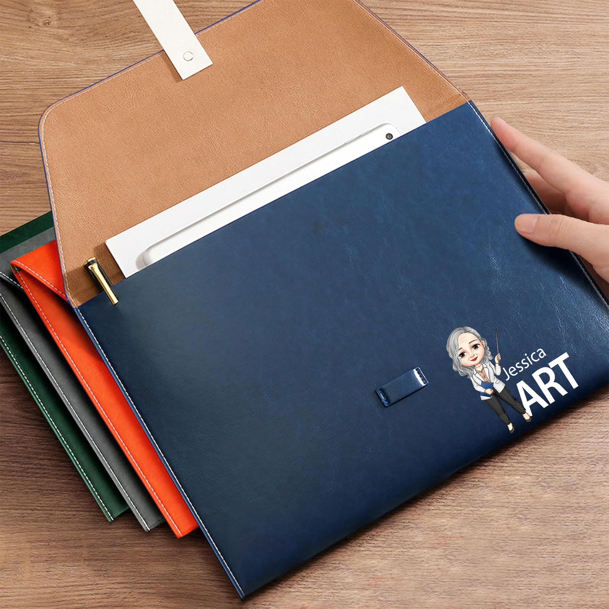 Personalized Cartoon Character Lightweight PU Leather A4 File Folder ...
