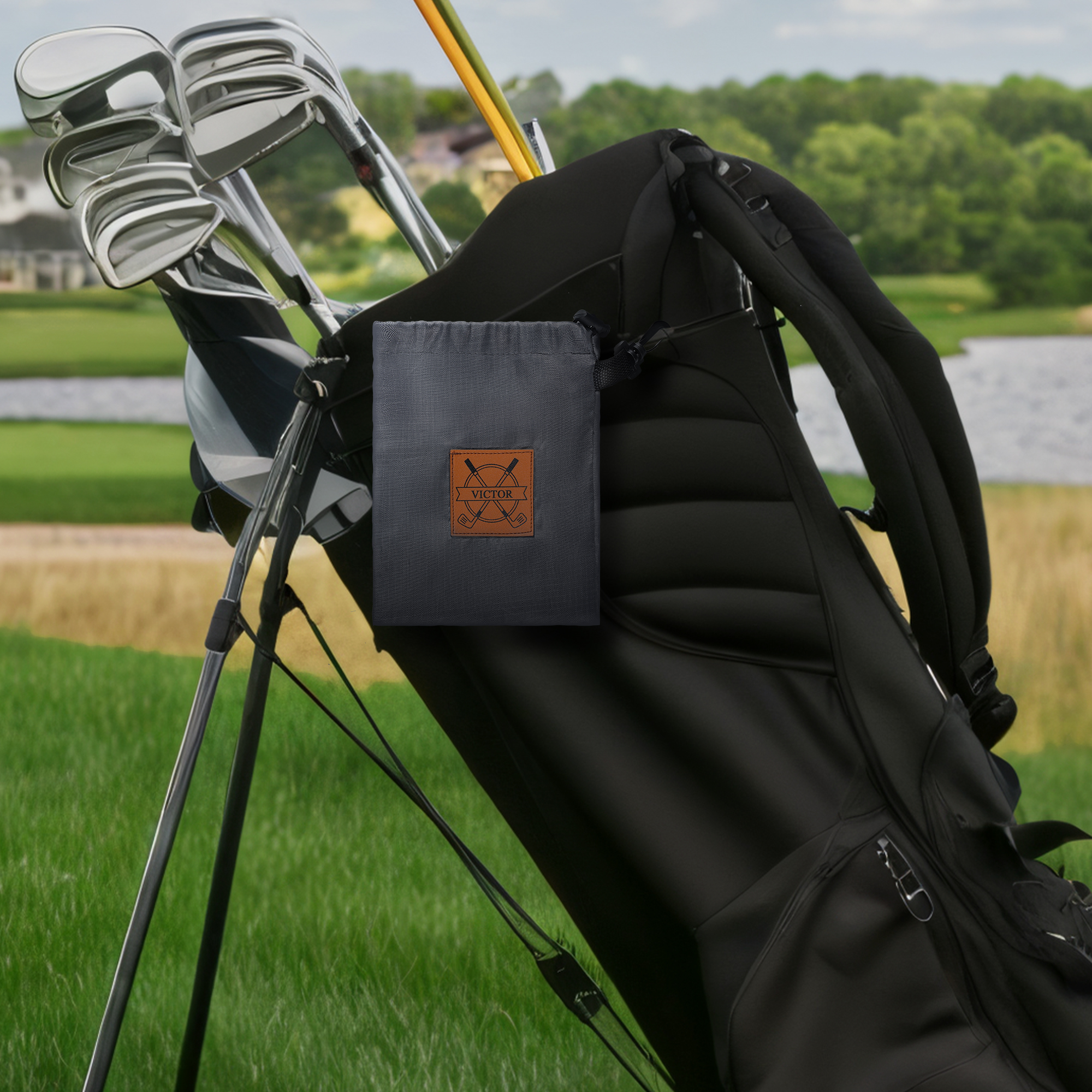 Personalized Golf Clubs Tees Design Golf Valuables Pouch with Name and ...